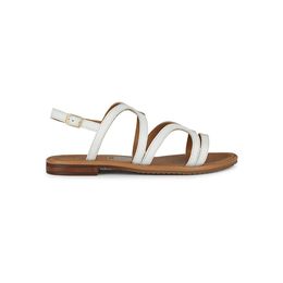 Geox Leder-Sandalen "Sozy" in Wei&szlig; - 41% | Gr&ouml;&szlig;e 41 | Damen-sandalen