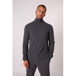 Perfect Cashmere Kaschmir-Pullover "Greg" in Anthrazit - 64% | Gr&ouml;&szlig;e S | Herren-plussize