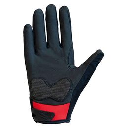 Roeckl Sports Fahrradhandschuhe "Molteno" in Schwarz/ Grau/ Rot - 43% | Gr&ouml;&szlig;e 8,5 | Damenhandschuhe