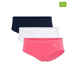 Adidas 3er-Set: Pantys in Pink/ Wei&szlig;/ Dunkelblau - 19% | Gr&ouml;&szlig;e XL | Damen-unterteile