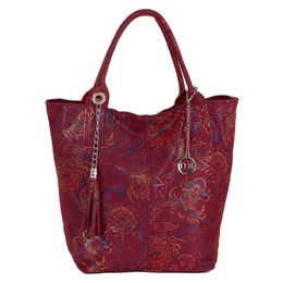 Mia Tomazzi Leder-Schultertasche "Liberazione" in Bordeaux - (B)30 x (H)35 x (T)18 cm - 75% | Damen-taschen