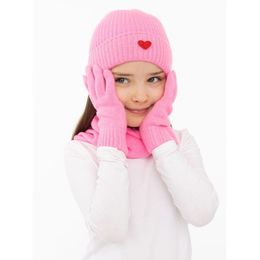 Zwillingsherz Kaschmir-Beanie "Herz" in Pink - 41% | Kindermuetzen