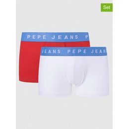 Pepe Jeans 2er-Set: Boxershorts in Rot/ Wei&szlig; - 51% | Gr&ouml;&szlig;e M | Herren-waesche