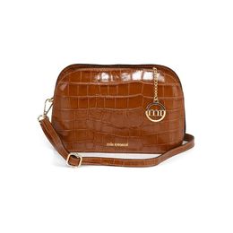 Mia Tomazzi Leder-Umh&auml;ngetasche in Hellbraun - (B)24 x (H)17 x (T)9 cm - 75% | Damen-taschen
