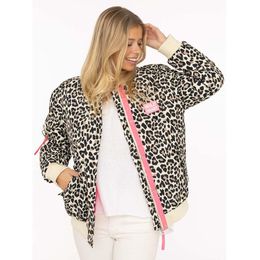 Zwillingsherz Blouson "Wild Heart" in Schwarz/ Creme/ Pink - 50% | Gr&ouml;&szlig;e XXL | Babyjacken