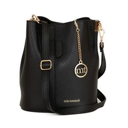 Mia Tomazzi Leder-Umh&auml;ngetasche in Schwarz - (B)20 x (H)23 x (T)14 cm - 75% | Damen-taschen