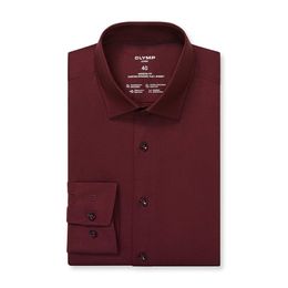 OLYMP Hemd "Luxor" - Modern fit - in Bordeaux - 66% | Gr&ouml;&szlig;e 41 | Herren-plussize