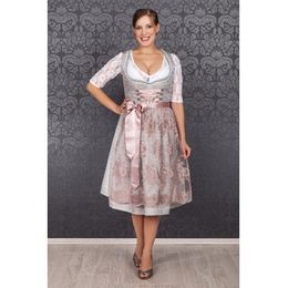 Edelnice Dirndl "Aurelie" in Altrosa/ Grau - 35% | Gr&ouml;&szlig;e 44 | Damen-dirndl