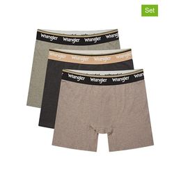 Wrangler 3er-Set: Boxershorts "Joffrey" in Anthrazit/ Grau - 38% | Gr&ouml;&szlig;e L | Herren-waesche