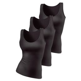 Vivance Tanktops (3 Stck.) Damen Gr&ouml;&szlig;e XS/S schwarz