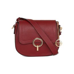 Mia Tomazzi Leder-Umh&auml;ngetasche "Carracci" in Bordeaux - (B)23 x (H)18 x (T)7,5 cm - 75% | Damen-taschen