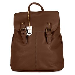 Lucca Baldi Leder-Rucksack "Montichiari" in Braun - (B)31 x (H)37 x (T)15 cm - 75% | Damen-taschen