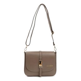 Lia Biassoni Leder-Umh&auml;ngetasche in Taupe - (B)24 x (H)18 x (T)8 cm - 75% | Damen-taschen