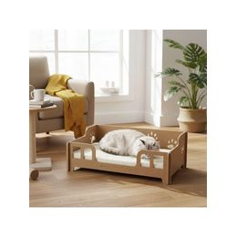Paws&Whiskers Katzenbett "Lyra" in Hellbraun/ Creme - (B)53 x (H)18 x (T)33 cm - 48% | Tierbedarf-katzen