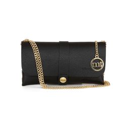 Mia Tomazzi Leder-Umh&auml;ngetasche "Astura" in Schwarz - (B)24 x (H)13 x (T)6 cm - 76% | Damen-taschen