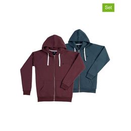 The Time of Bocha 2er-Set: Sweatjacken in Hellblau/ Lila - 82% | Gr&ouml;&szlig;e L | Herren-sweatshirts-jacken