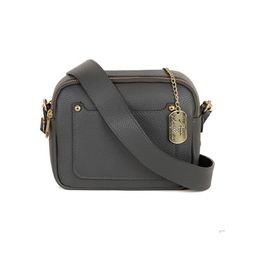 Anna Morellini Leder-Umh&auml;ngetasche "Aldina" in Anthrazit - (B)22 x (H)18 x (T)11 cm - 66% | Damen-taschen