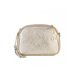 Lia Biassoni Leder-Umh&auml;ngetasche "Flumendosa" in Gold - (B)23 x (H)17 x (T)7 cm - 75% | Damen-taschen