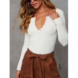 Milan Kiss Longsleeve in Creme - 60% | Gr&ouml;&szlig;e M | Damen-tops