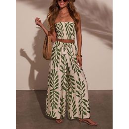 LA Angels Marlenehose in Creme/ Khaki - 62% | Gr&ouml;&szlig;e S | Damenhosen