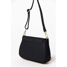Mia Tomazzi Leder-Umh&auml;ngetasche "Evaristo" in Schwarz - (B)23 x (H)16 x (T)6 cm - 75% | Damen-taschen