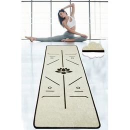ABERTO DESIGN Yoga-Teppich in Beige - 68% | Gr&ouml;&szlig;e 60x200 cm |