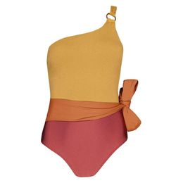 Barts Badeanzug "Rioos One Shoulder" in Gelb/ Orange/ Rot - 60% | Gr&ouml;&szlig;e 42 | Damen-bademode