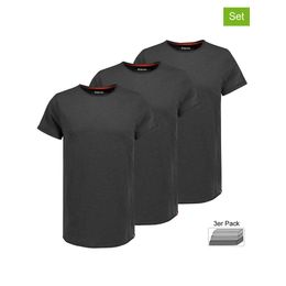 Authentic Style 3er-Set: Shirts in Anthrazit - 60% | Gr&ouml;&szlig;e XL | Herren-plussize