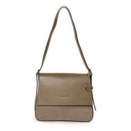 Mia Tomazzi Leder-Umh&auml;ngetasche ''Viminale'' in Beige - (B)30 x (H)24 x (T)8 cm - 75% | Damen-taschen