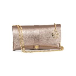 Mia Tomazzi Leder-Umh&auml;ngetasche "Vipiteno" in Bronze - (B)24 x (H)13 x (T)6 cm - 77% | Damen-taschen