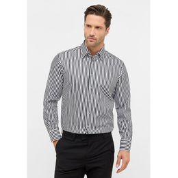 Eterna Hemd - Modern fit - in Schwarz/ Wei&szlig; - 58% | Gr&ouml;&szlig;e 46 | Herren-plussize