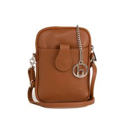 Lia Biassoni Leder-Handytasche "Paglia" in Cognac - (B)15 x (H)20 x (T)1 cm - 76% | Damen-handytaschen