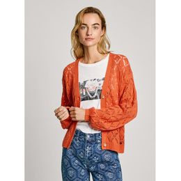 Pepe Jeans Cardigan in Orange - 64% | Gr&ouml;&szlig;e M | Damen-pullover-cardigans