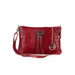 Mia Tomazzi Leder-Umh&auml;ngetasche "Abano" in Rot - (B)23 x (H)16 x (T)2 cm - 76% | Damen-taschen