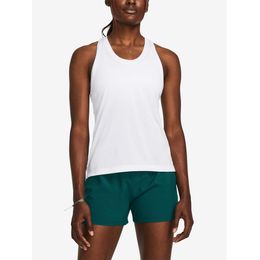 Under Armour Lauftop "Launch" in Wei&szlig; - 41% | Gr&ouml;&szlig;e S | Damen-outdoor-tops-shirts