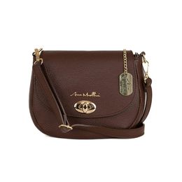 Anna Morellini Leder-Umh&auml;ngetasche "Iseppa" in Dunkelbraun - (B)24 x (H)21 x (T)9 cm - 72% | Damen-taschen