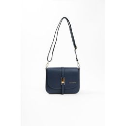 Lia Biassoni Leder-Umh&auml;ngetasche in Dunkelblau - (B)24 x (H)18 x (T)8 cm - 76% | Damen-taschen