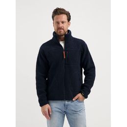 TRAVELIN' Fleecejacke in Dunkelblau - 59% | Gr&ouml;&szlig;e L | Herren-pullover-sport