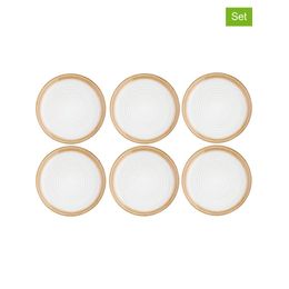 Bj&ouml;rn 6er-Set: Speiseteller "Cosmos" in Wei&szlig;/ Beige - &Oslash; 27,5 cm - 39% | Gedeckter-tisch