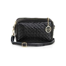 Mia Tomazzi Leder-Umh&auml;ngetasche "Zavatti" in Schwarz - (B)23 x (H)16 x (T)11 cm - 73% | Damen-taschen