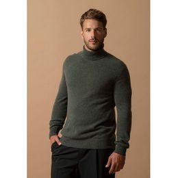 Perfect Cashmere Kaschmir-Rollkragenpullover "Trevor" in Dunkelgr&uuml;n - 51% | Gr&ouml;&szlig;e L | Herren-plussize