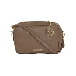 Mia Tomazzi Leder-Umh&auml;ngetasche in Taupe - (B)23 x (H)16 x (T)11 cm - 73% | Damen-taschen