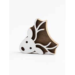 Samimi Blockdruck-Stempel ''Deer'' in Natur/ Wei&szlig; - (L)7 x (B)7 cm - 30% | Kreativbedarf-diy