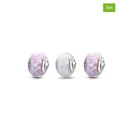 CHARM'S 3er-Set: Silber-Beads mit Muranoglas - 65% | Schmuck