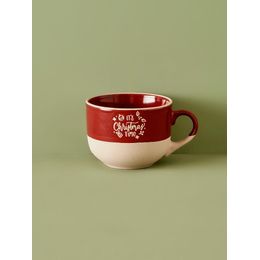 Bella Maison Jumbotasse "Chris" in Rot/ Creme - 490 ml - 10% | Gedeckter-tisch