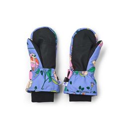 Smafolk Sm&aring;folk F&auml;ustlinge "V&ouml;gel und Blumen" in Lila - 10% | Gr&ouml;&szlig;e 12-13 cm | Baby-handschuhe