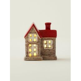 Bella Maison Dekoobjekt mit LED-Beleuchtung in Beige/ Rot - (B)10 x (H)12 x (T)7 cm - 42% | Lichterketten-dekobeleuchtung