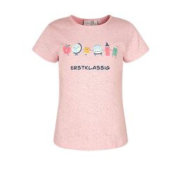 happy girls T-Shirt M&auml;dchen Gr&ouml;&szlig;e 116 navy / himmelblau / pink / rosa