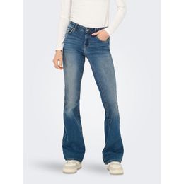 Only Damen Only Bootcut-Jeans &raquo;ONLBLUSH MID FLARED DNM DOT741 NOOS&laquo; blau L (40), L&auml;nge 30