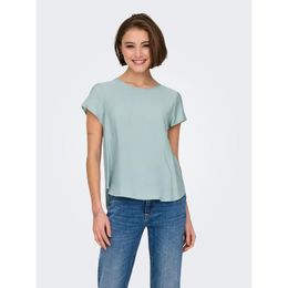 Only Damen Only Blusenshirt &raquo;ONLAYA LIFE S/S O-NECK TOP NOOS PTM&laquo; grau S (36)